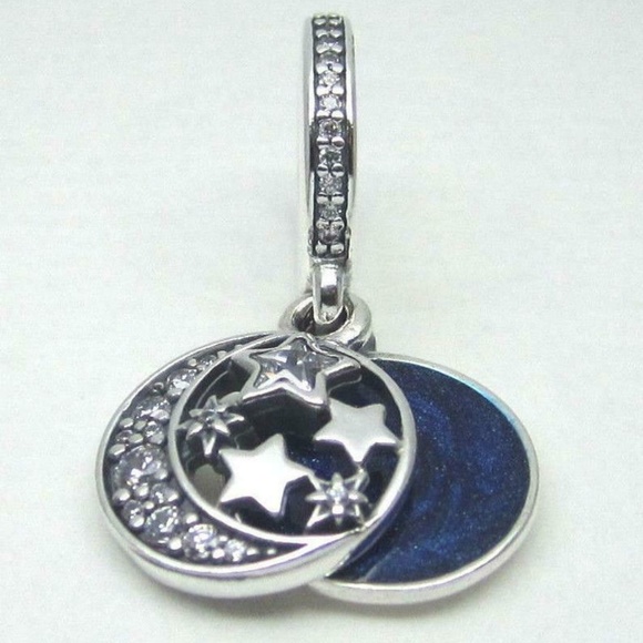 Pandora | Jewelry | Pandora Silver Vintage Night Sky Blue Enamel Cz Da ...